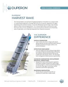 Harvest Rake® | Mechanically Cleaned Bar Screens | Duperon
