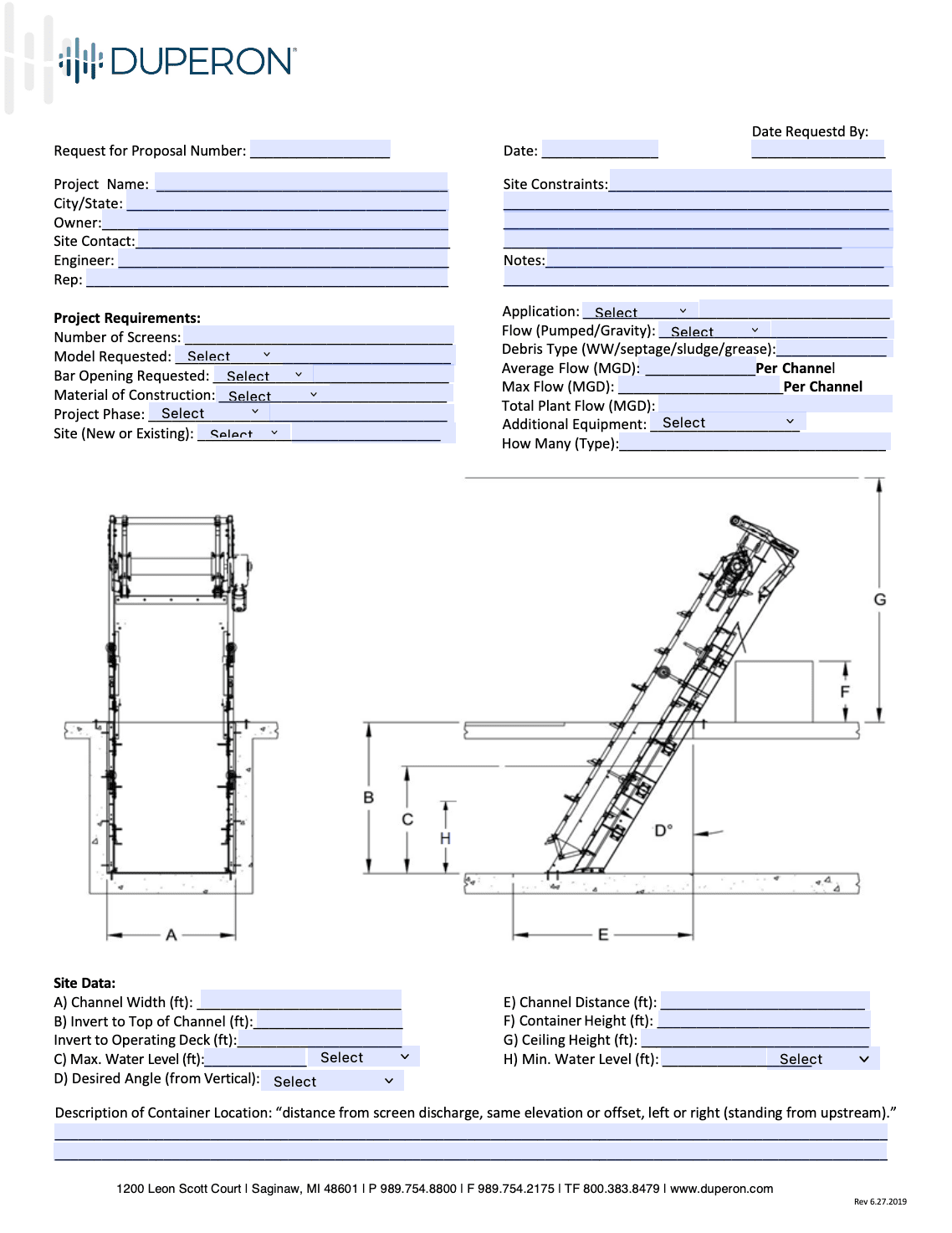 FlexRake RFQ Form – Duperon
